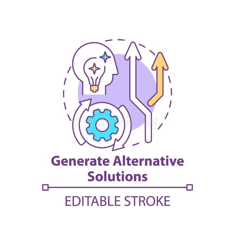 Generate Alternative Solutions Concept Icon Stock Vector - Illustration ...