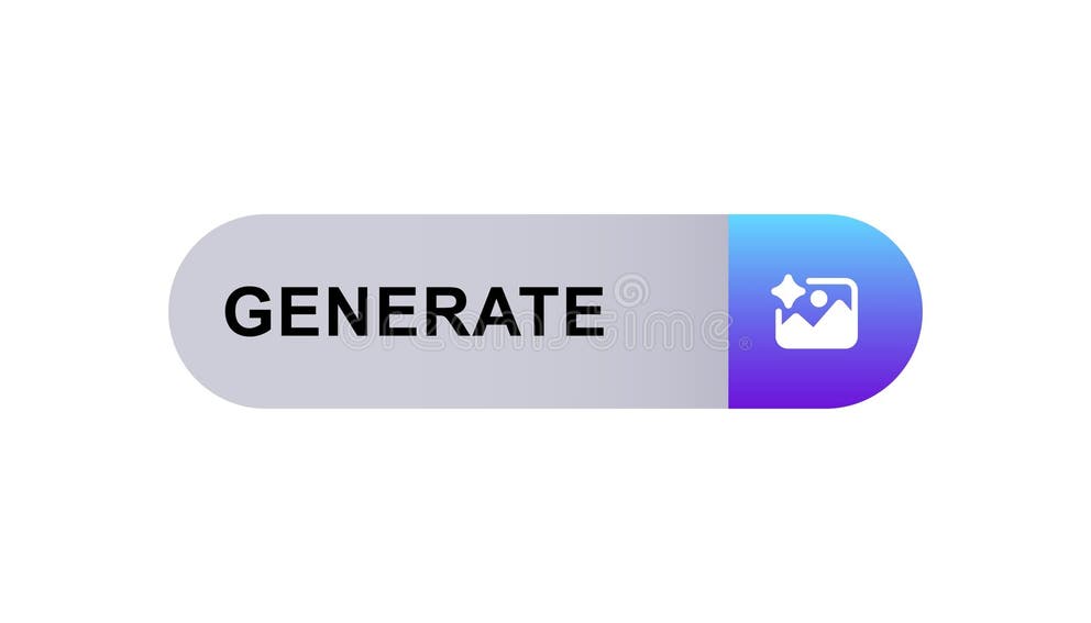 Generate Button with Icon for Image Creation on a Simple User Interface ...