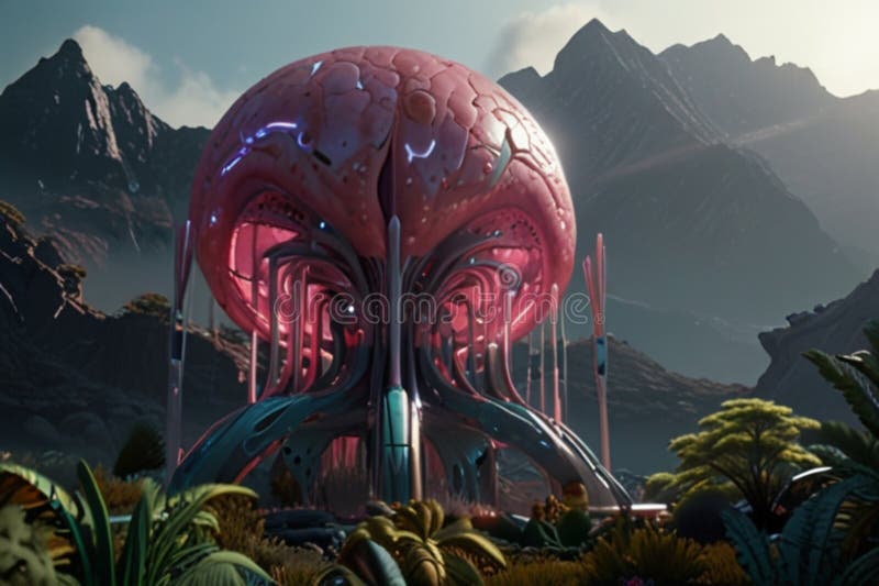 "Generate a Futuristic Sci-fi Landscape with Alien Flora and Advanced ...