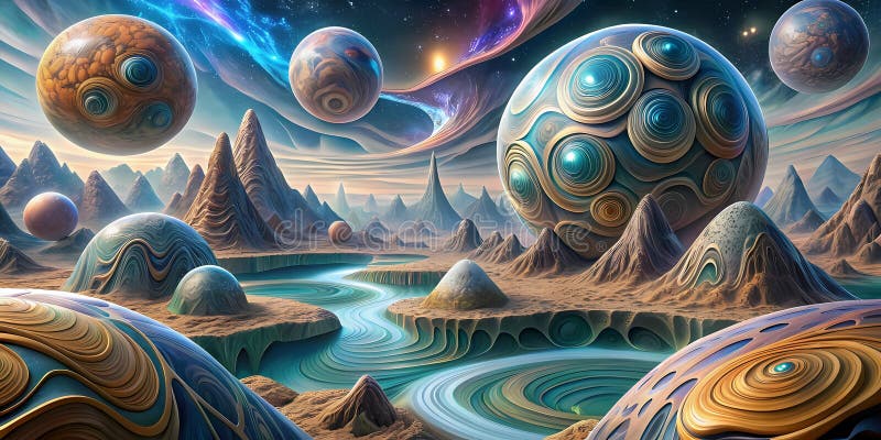 Abstract Wallpaper Fantasy Full Formations and Elements in Different ...