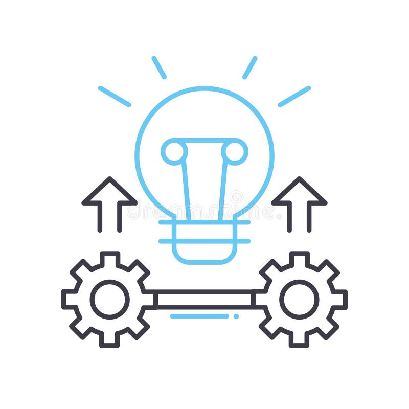 Generate Idea Line Icon, Outline Symbol, Vector Illustration, Concept ...