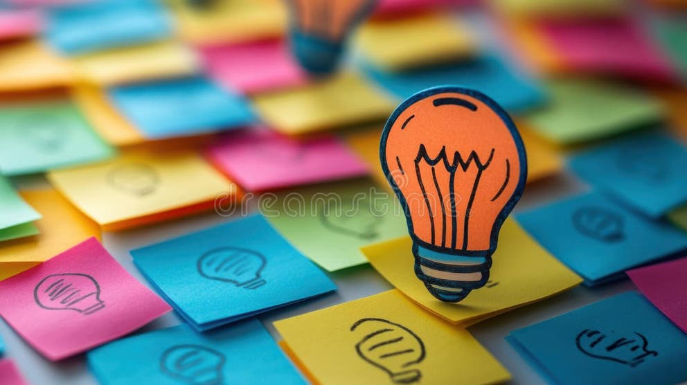 Generate Ideas from Colorful Notes, New Ideas on Paper Notes with ...