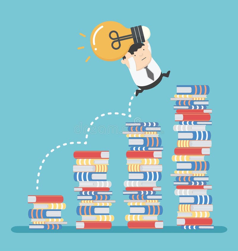 Generate ideas by reading stock vector. Illustration of study - 51767873