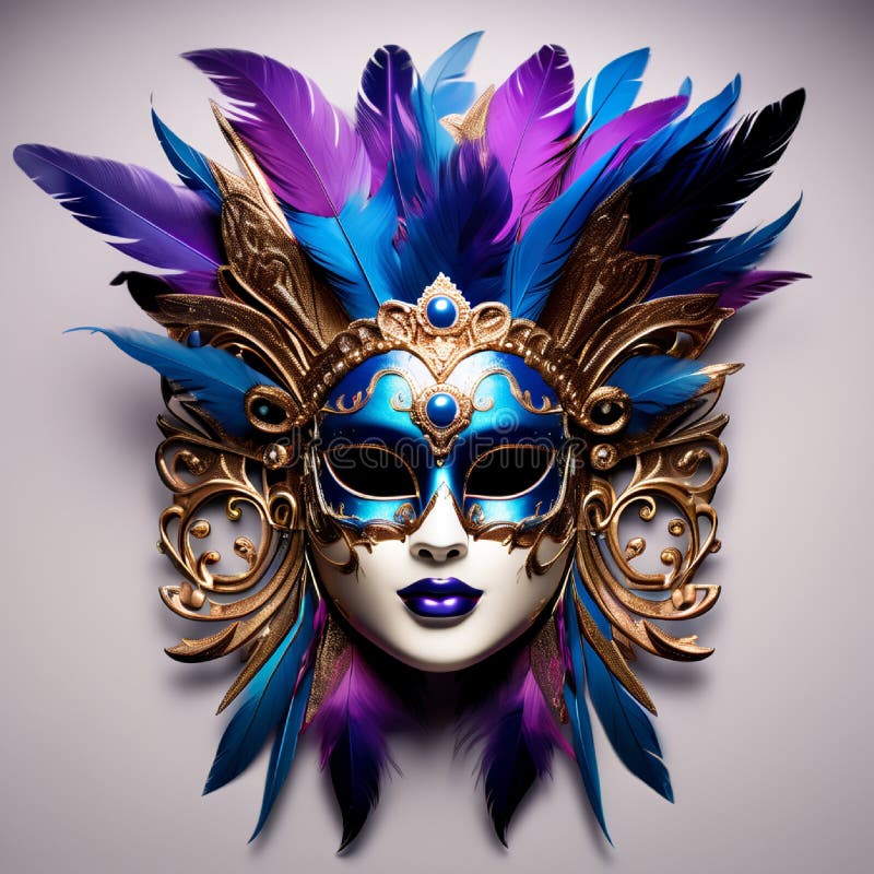 Generate an Imaginative Rendering of a Masquerade Mask Adorned with ...