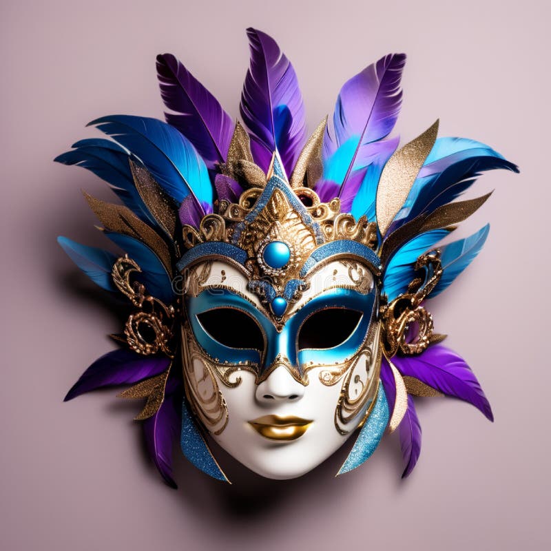 Generate an Imaginative Rendering of a Masquerade Mask Adorned with ...