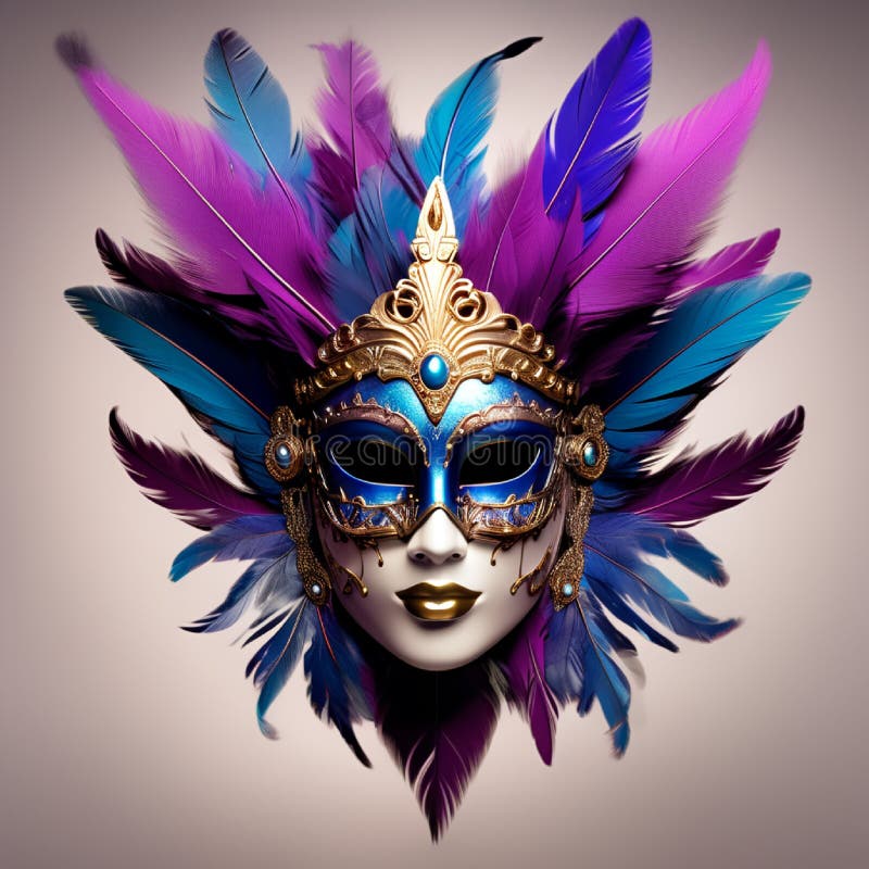 Generate an Imaginative Rendering of a Masquerade Mask Adorned with ...