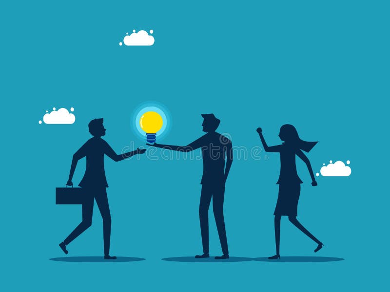 Generate New Ideas. Business People Work As a Team Stock Vector ...
