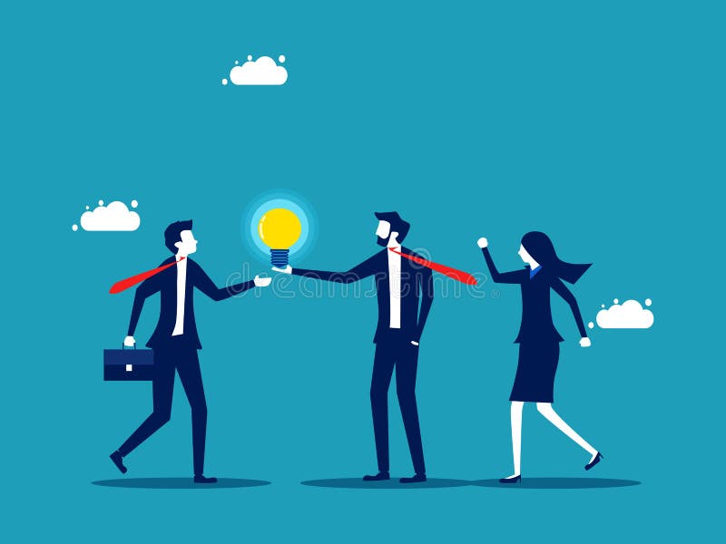 Generate New Ideas. Business People Work As a Team Stock Vector ...