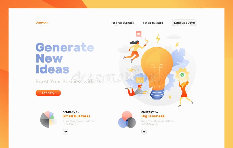 Generate New Ideas Web Page Stock Vector - Illustration of ...