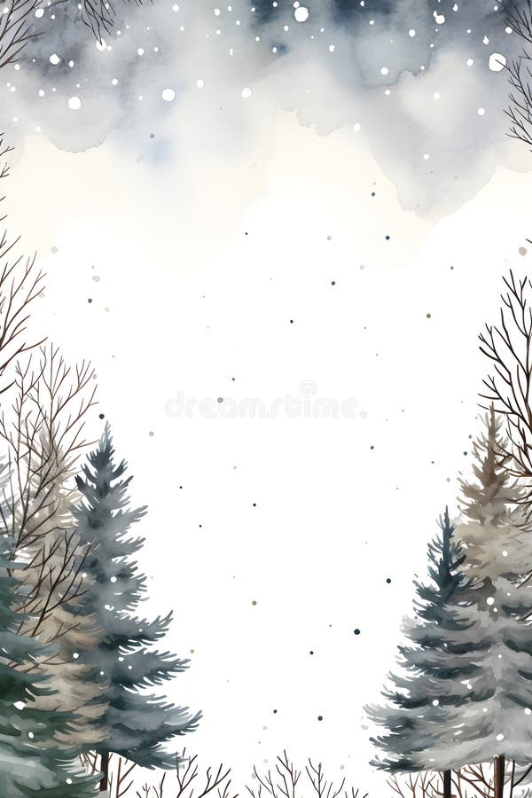 Abstract Winter Hand Drawn Background. Invitation and Celebration Card ...