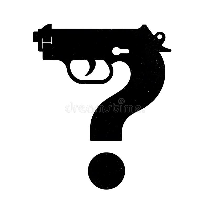 Abstract Gun Element Make a Question Mark Shape Stock Illustration ...
