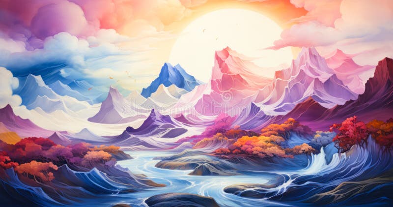 Abstract Lanscape Background Wallpaper Stock Illustration ...