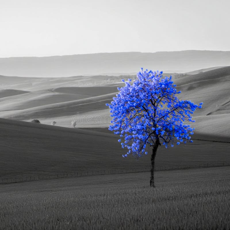 Generated by AI, Digital Illustration, Monochrome Landscape, a ...