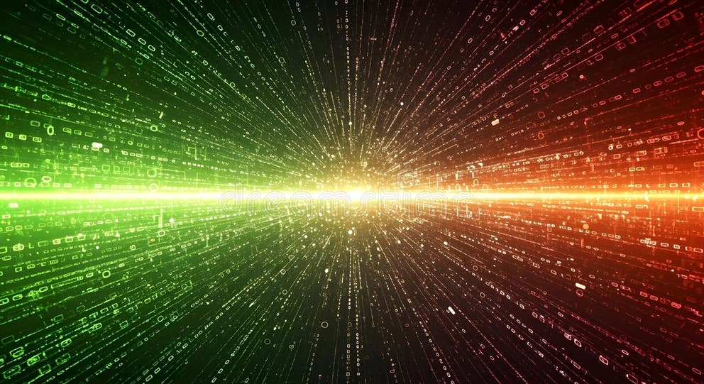 Glowing Binary Code in a Vibrant Futuristic Style Gradient Stock ...