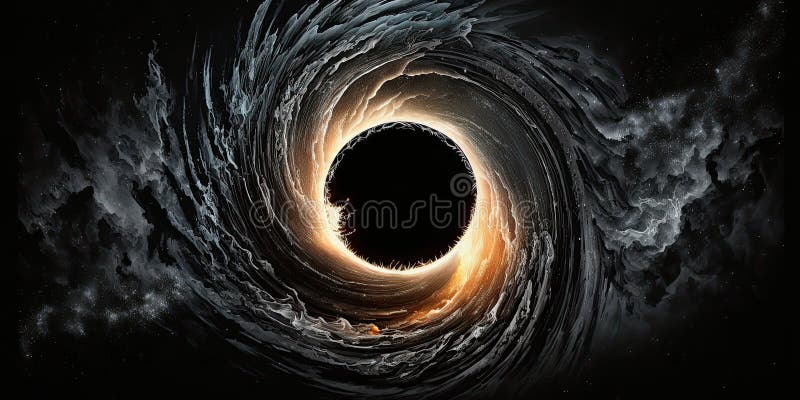 Generated Ai Illustration of a Black Hole Stock Image - Image of dark ...