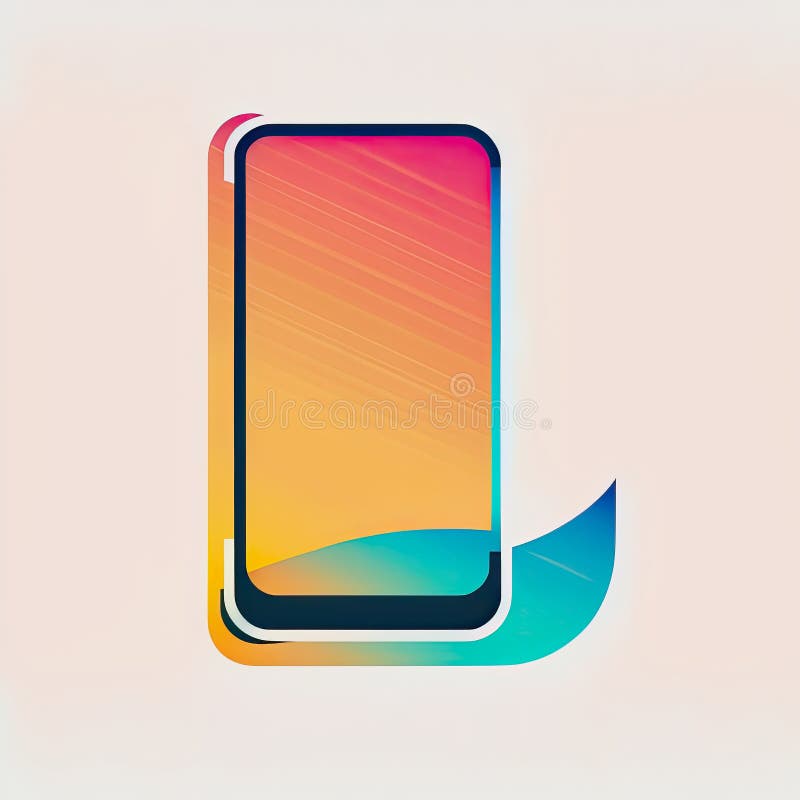 Generated Ai Illustration of a Cellphone Logo Stock Illustration ...