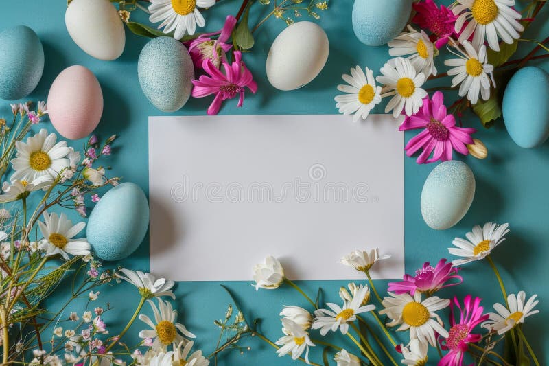 Happy Easter Artful Note Eggs Mysterious Easter Surprises Basket. White ...