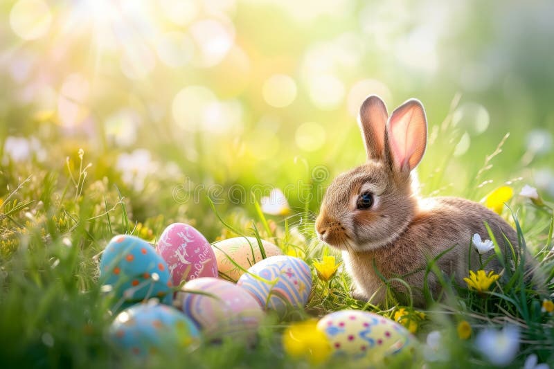 Happy Easter Asters Eggs Easter Egg Art Basket. White Commemoration ...