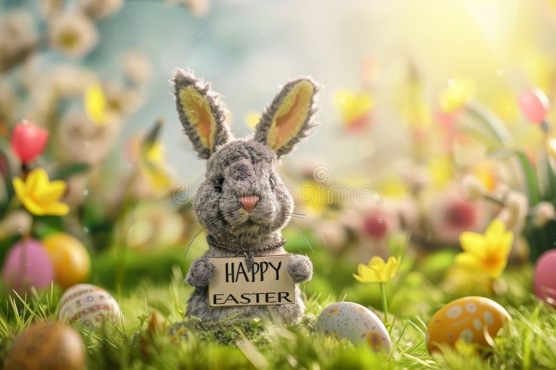 Happy Easter Bespoke Message Eggs Easter Egg Hunt Basket. White Mixed ...