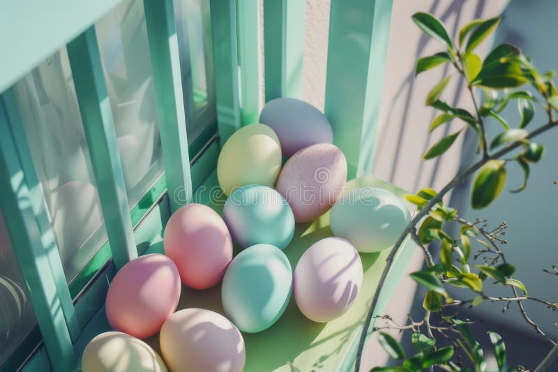 Happy Easter Lovable Eggs Easter Style Basket. White Yellow Bunny Bunny ...