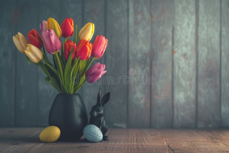 Happy Easter Peace Eggs Easter Egg Lights Basket. White Handmade Card ...