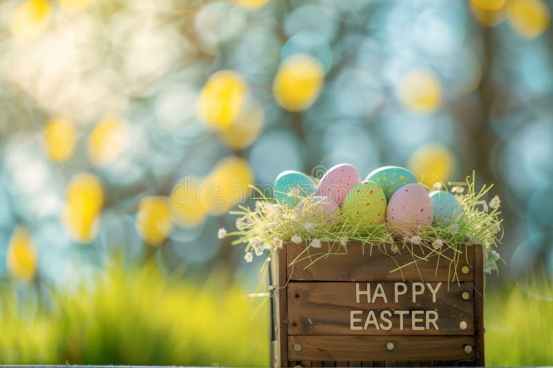 Happy Easter Periwinkle Blue Eggs Easter Egg Hunt Basket. White Custom ...