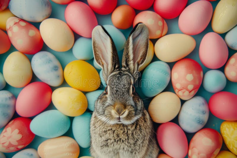 Happy Easter Render Pass Eggs Springtime Basket. White Space for Order ...