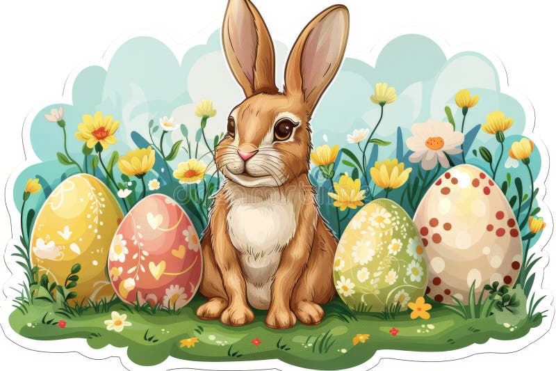 Happy Easter Trickster Eggs Easter Bonnet Basket. White Eternal Life ...