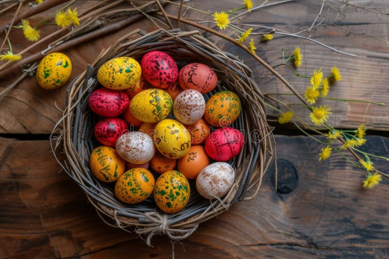 Happy Easter Visual Communication Eggs Joyous Journey Basket. White CAD ...