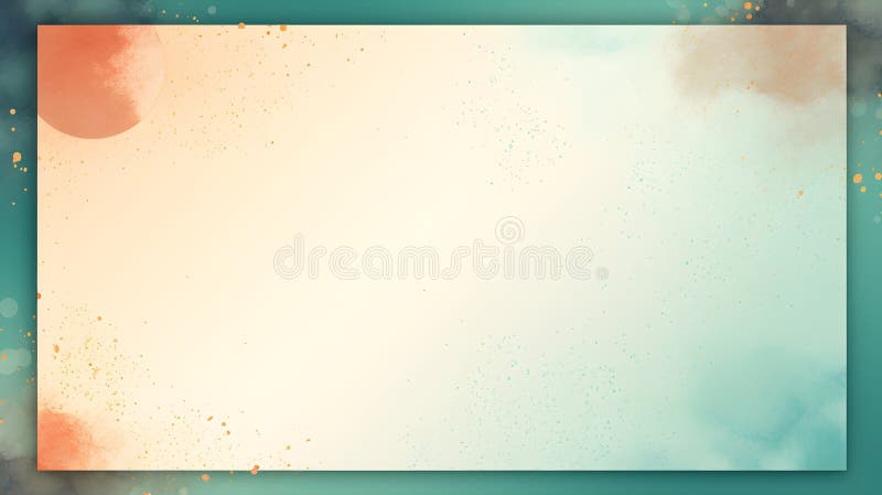 A Picture Frame with a Sky and Clouds Background. Abstract Cyan ...