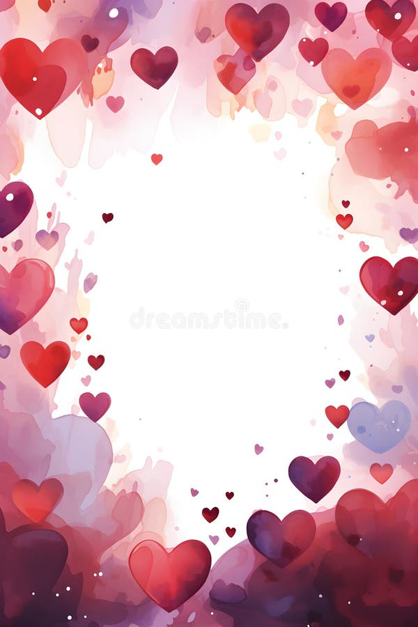 Abstract Maroon Hearts Background. Invitation and Celebration Card ...