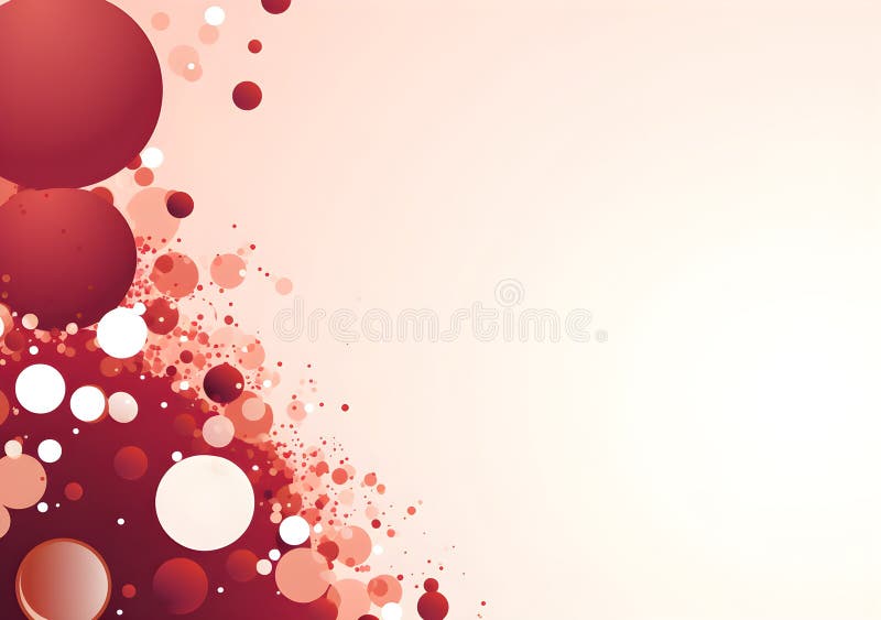 A Red and White Background with Circles. Abstract Maroon Ornate ...