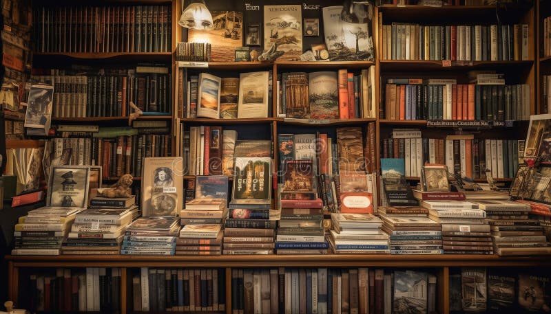 Antique Books in Old Bookstore Convey Wisdom Generated by AI Stock ...