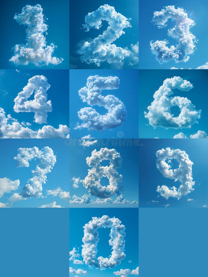 Figures from the clouds stock illustration. Illustration of information ...