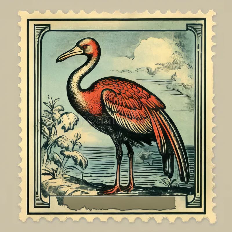 A Relic in Time: Vintage Stamp Immortalizing the Mythical Dodo Stock ...