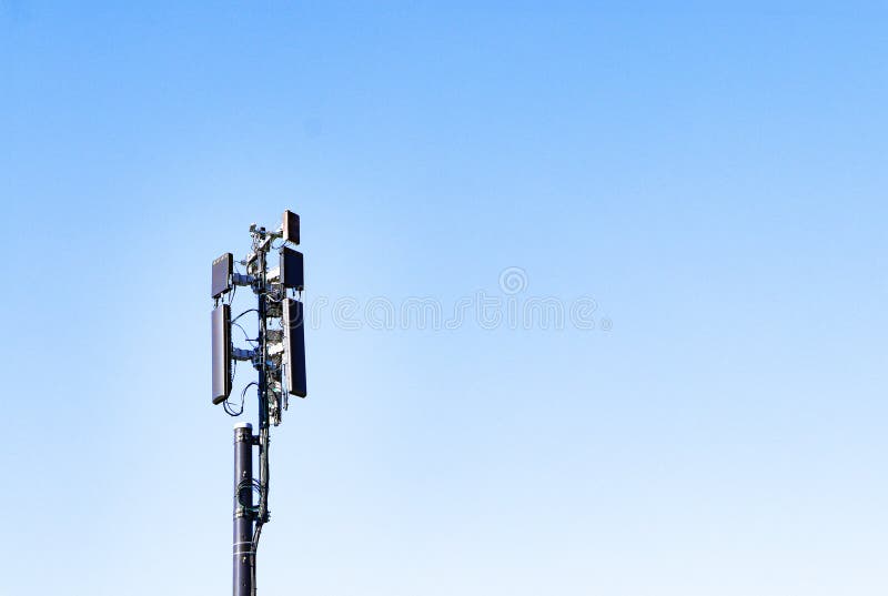 Communication Tower Telephone Pole. Wireless Communication Technology ...