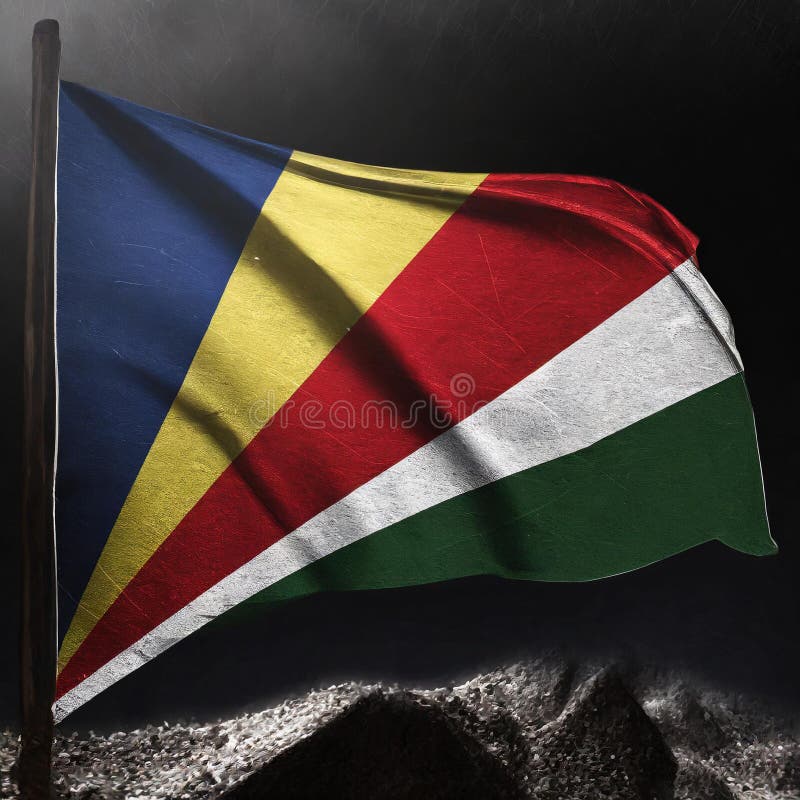 Flag of the Seychelles - Indian Ocean Stock Illustration - Illustration ...
