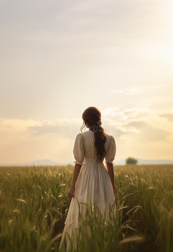 Historical Representation of a Pretty Young Brunette Pioneer Mennonite ...