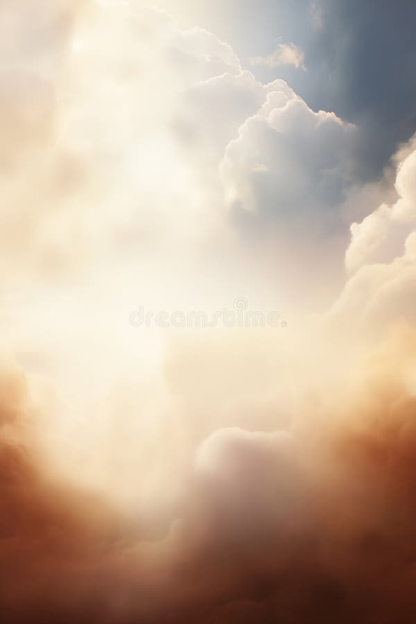 Sacred Concept. Vibrant Cinematic Heavenly Sky with Glowing Rays of ...