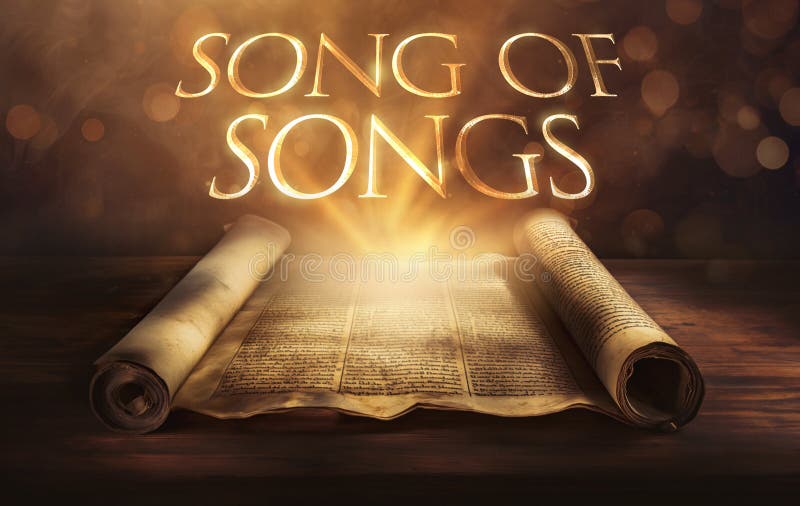 Book of Song of Solomon. Open Bible with the Name of the Book of the ...