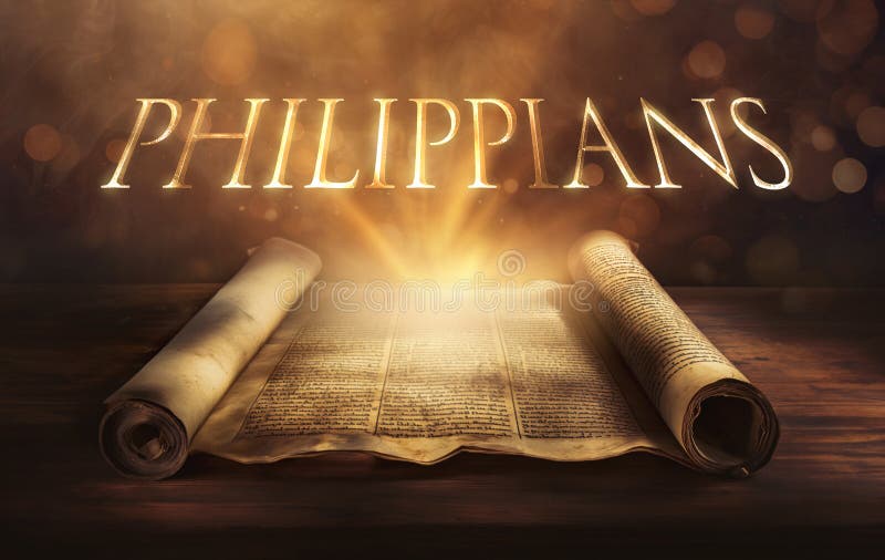 Book of Philippians. Open Bible with the Name of the Book of the Bible ...