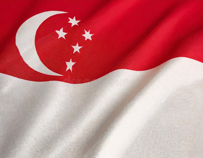 Singapore Flag. the National Flag of Singapore Stock Illustration - Illustration of southeast ...