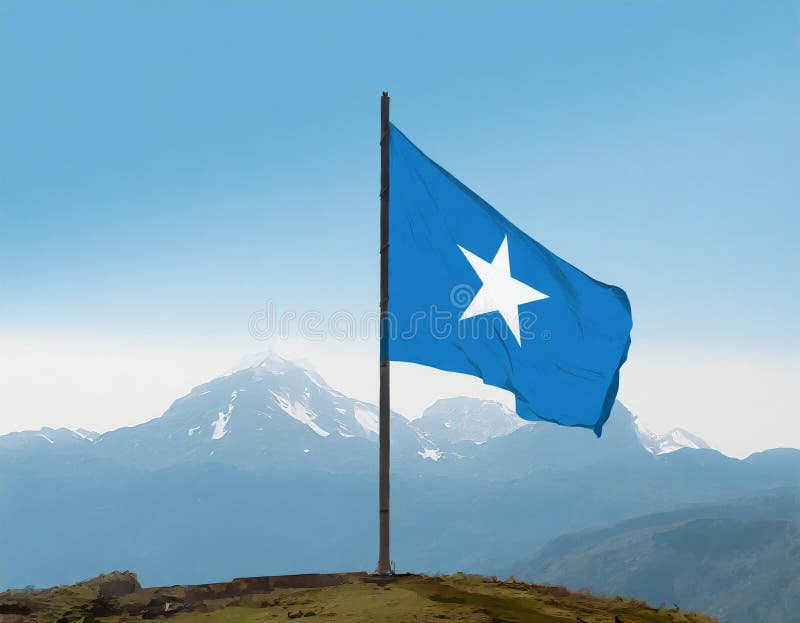 Somalia Flag. the National Flag of Somalia Stock Illustration ...