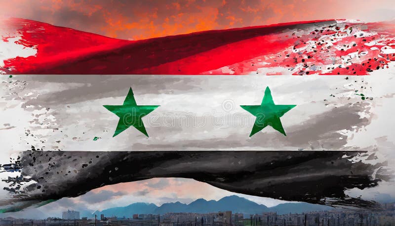 Syria Flag. the National Flag of Syria Stock Illustration ...