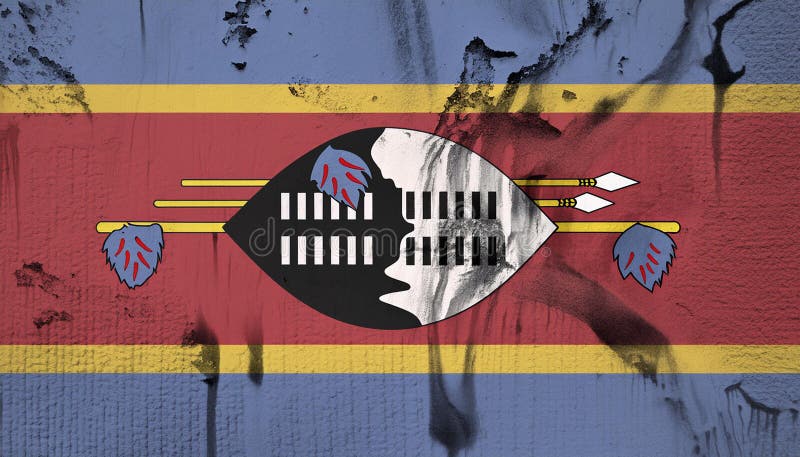Svaziland Flag. the National Flag of Svaziland Stock Image - Image of ...