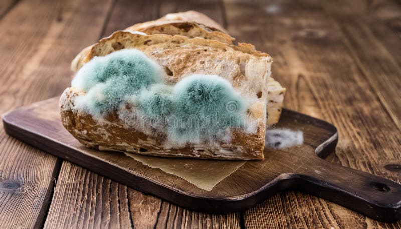 Mold Spreading on Forgotten Loaf of Bread Stock Illustration ...