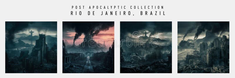 Post Apocalyptic Cinematic Fictional Rio De Janeiro, Brazil City ...