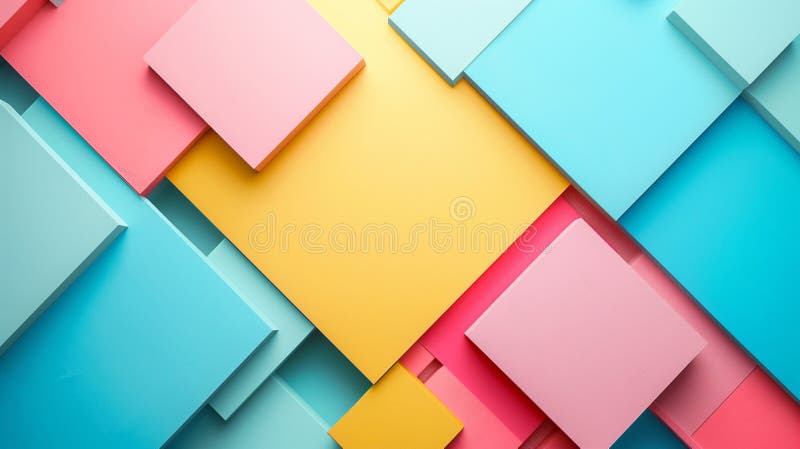 Colorful Modern Background with Sticky Notes or Sheets of Paper Layered ...