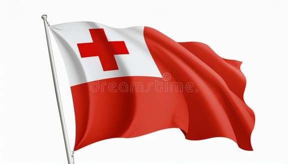 Tonga Flag. the National Flag of Tonga Stock Illustration ...