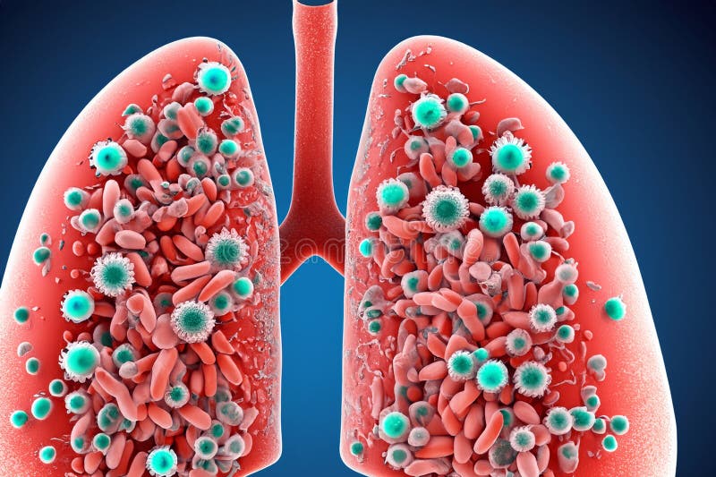 Lungs. Pertussis. Whooping Cough. Bordetella Pertussis. Lungs with ...